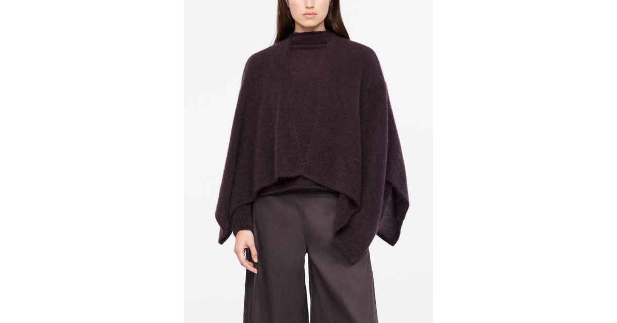 Plum shawl - mohair-merino - Sarah Pacini