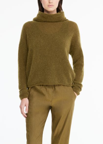 Pantalon détails jeans - jambes larges Sarah Pacini - Vert