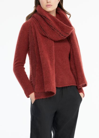 Pantalon lin stretch - détails jeans Sarah Pacini - Noir